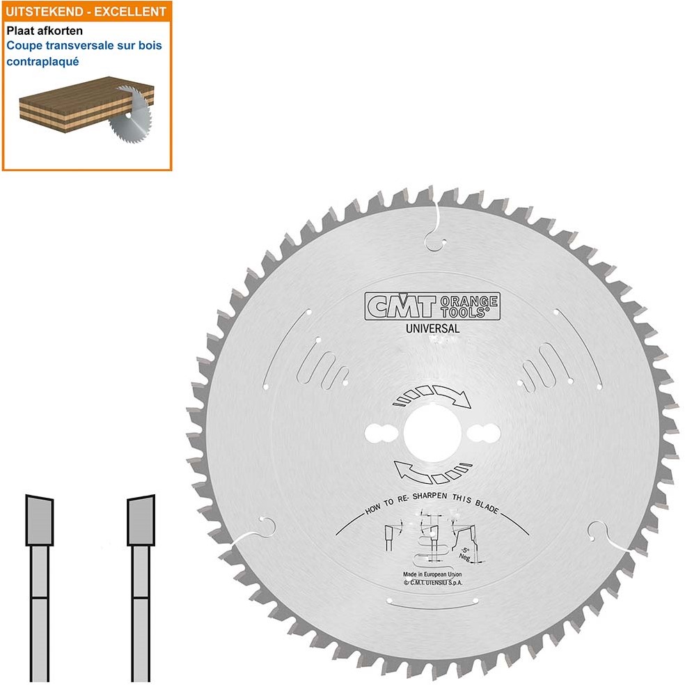 Afkortzaag met hardmetalen tanden geschikt voor hout