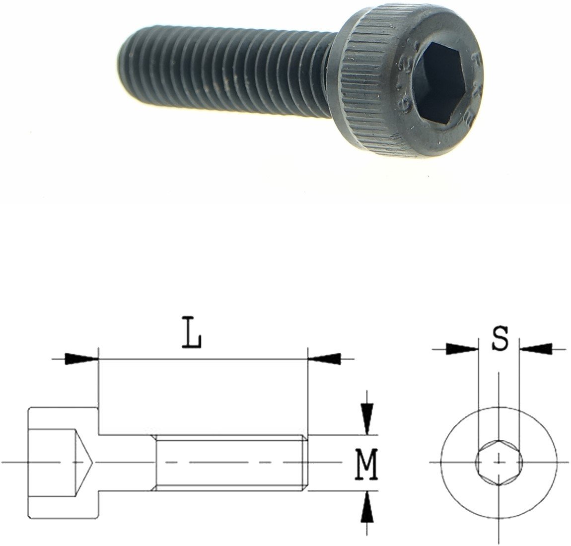 Inbusbout met ronde kop