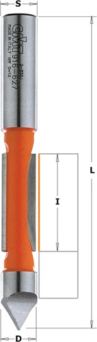 Boor- en uitloopfrees met geleiding tegen de frees, HW D=8 x 19mm L=64 ...